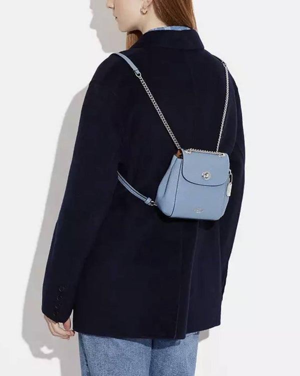 ORIG & IMPORTED COACH Convertible Mini Backpack Blue Small Bag ...