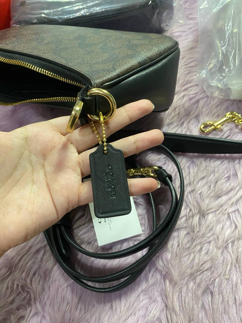 ORIG & IMPORTED Coach Teri Shoulder Signature Brown Bag – Grandeur Store