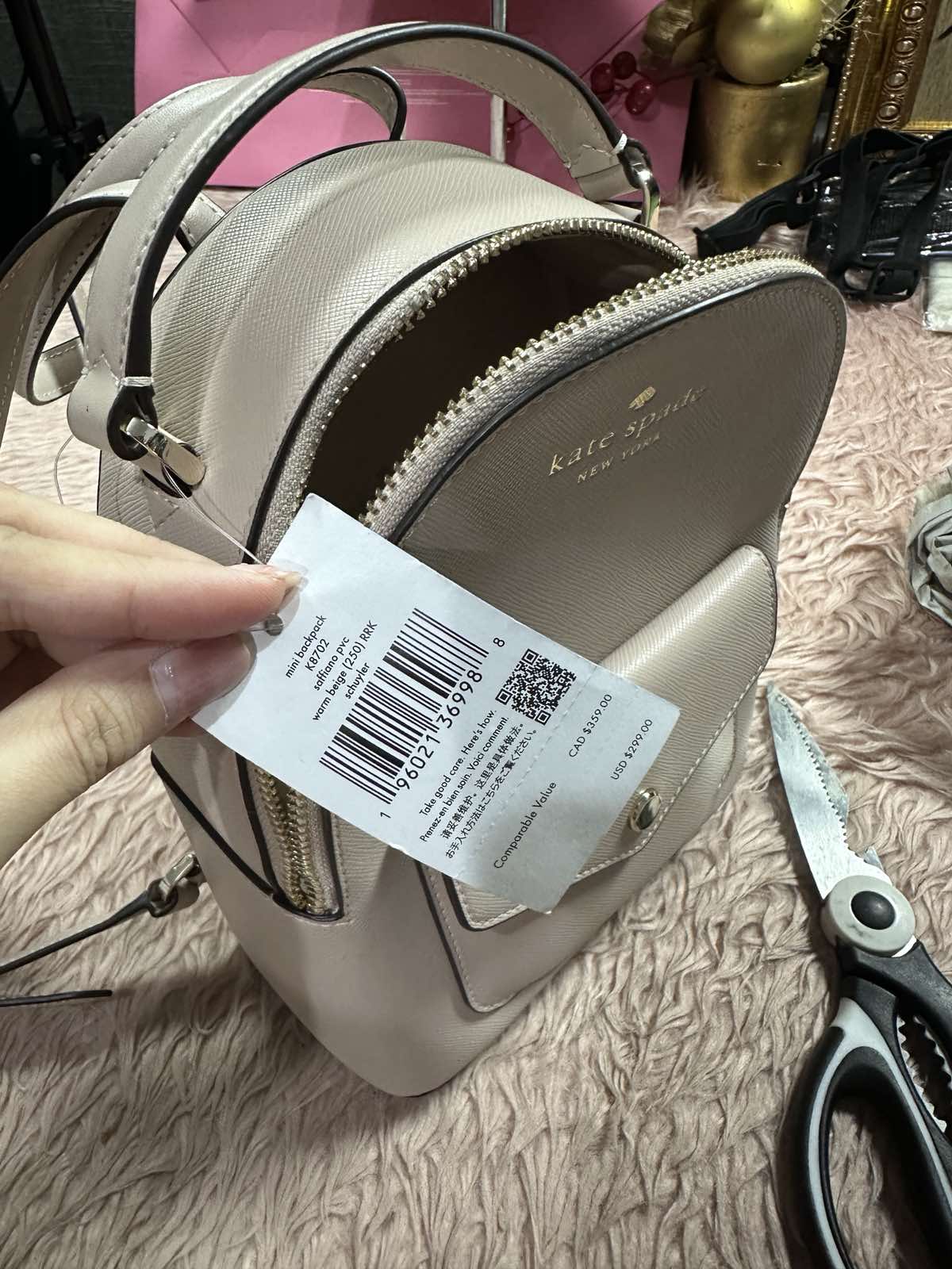 ORIG & IMPORTED KateSpade KS Schuyler Mini Backpack Bag Warm Beige ...