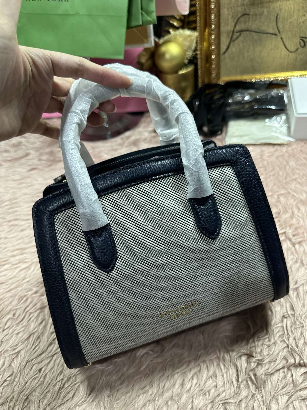 ORIG & IMPORTED KateSpade KS Knott Canvas Mini Satchel Blue Bag ...