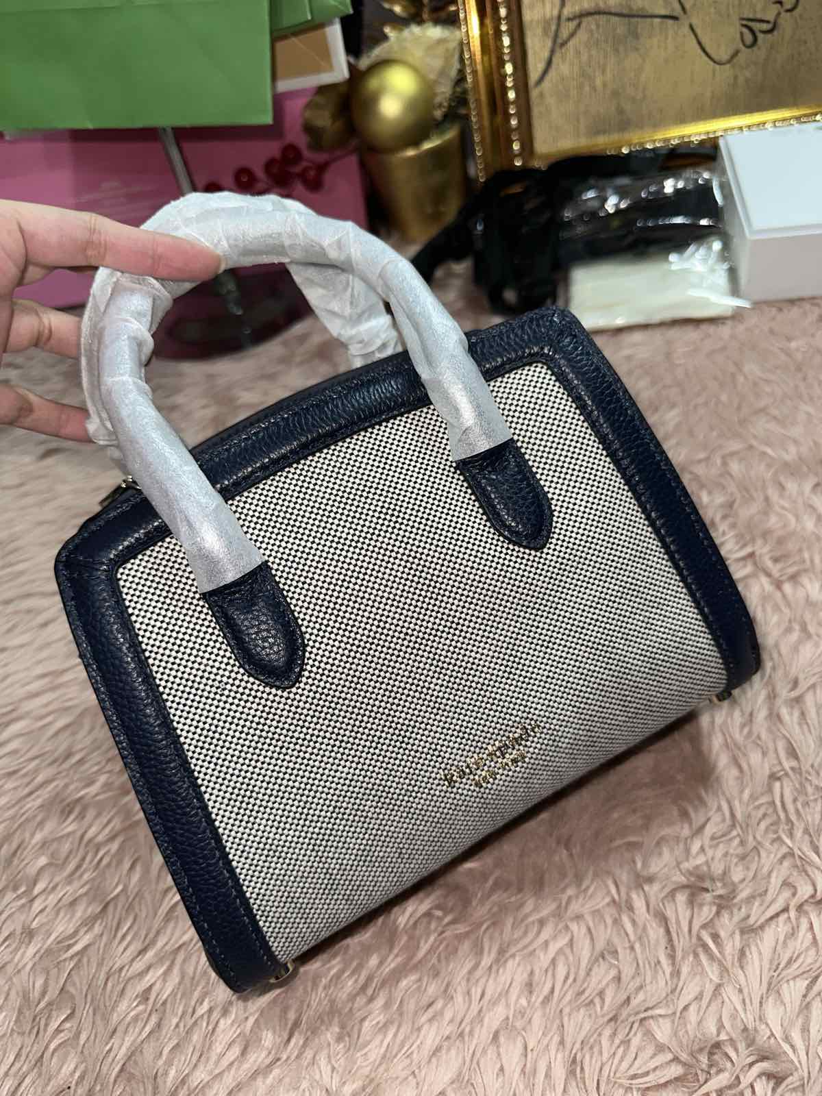 ORIG & IMPORTED KateSpade KS Knott Canvas Mini Satchel Blue Bag ...