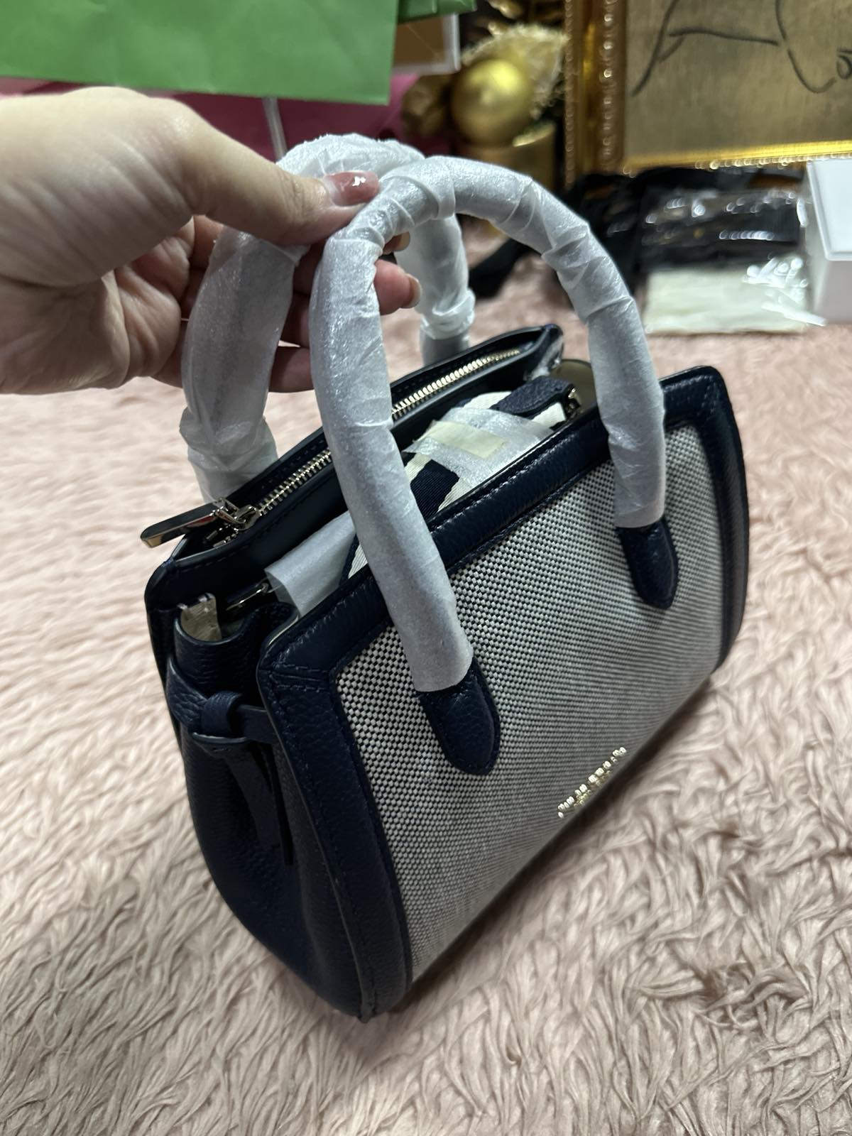 ORIG & IMPORTED KateSpade KS Knott Canvas Mini Satchel Blue Bag ...
