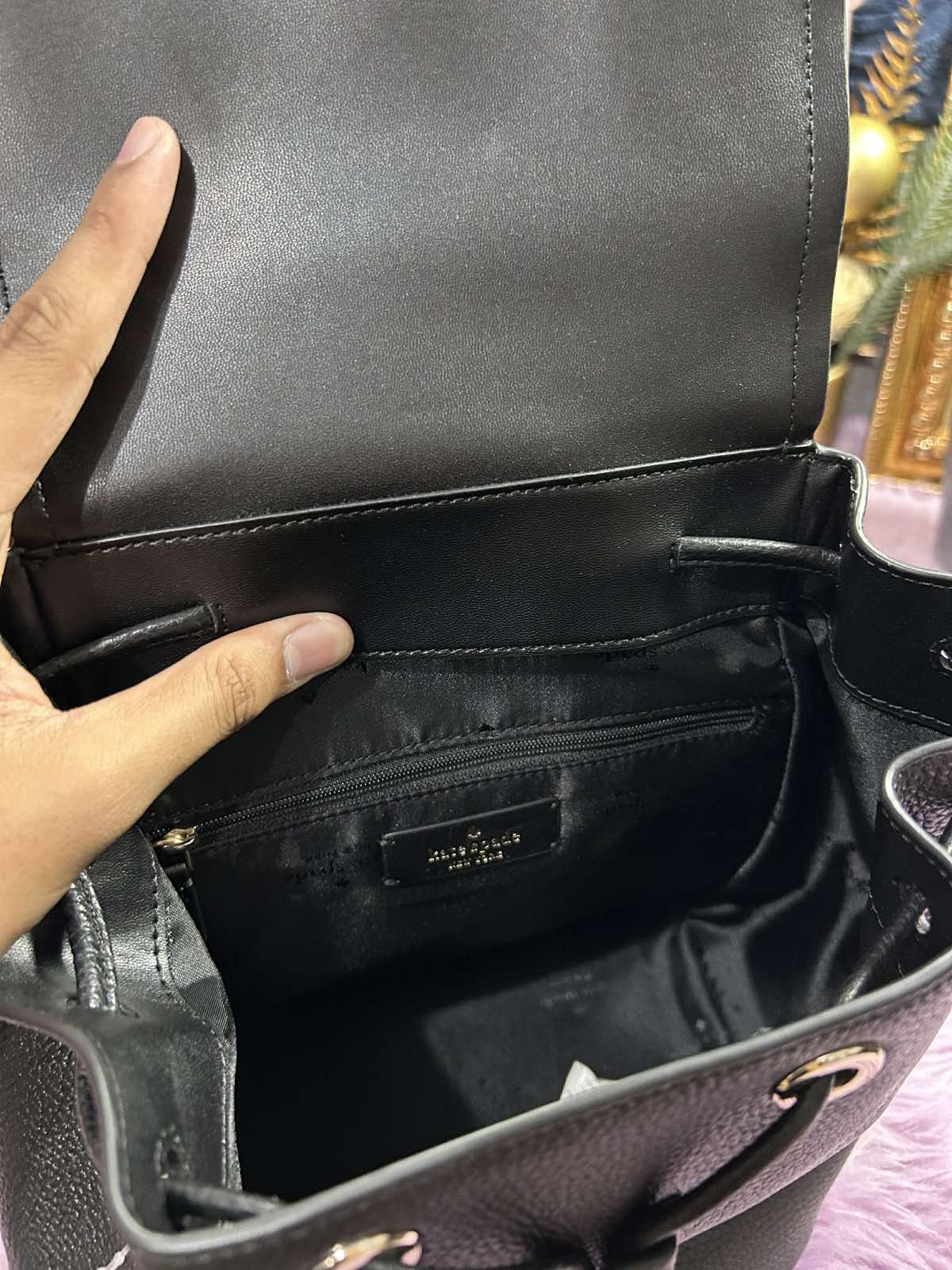 ORIG & IMPORTED KateSpade KS Rosie Medium Flap Backpack Black Bag ...