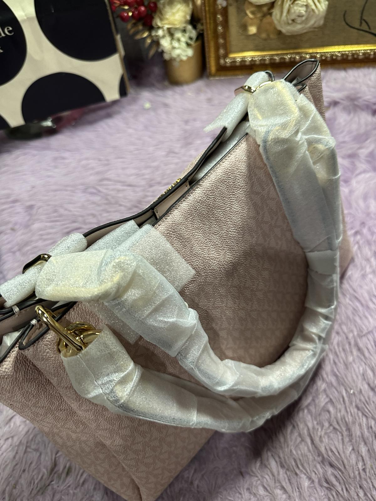 ORIG & IMPORTED Michael Kors MK Trisha Large Shoulder Pink Tote Bag ...